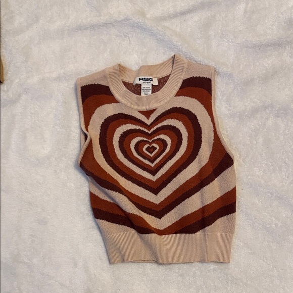 Sweaters | Heart Pattern Sweater Vest Multicolor | Poshmark